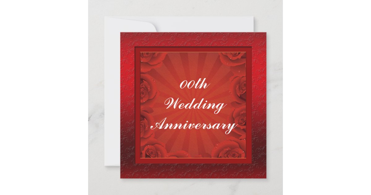Custom Wedding Anniversary Party Invitation | Zazzle