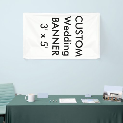 Custom Wedding Banner 3' x 5' | Zazzle