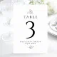 Custom Wedding Black White Leaves Foliage Elegant Table Number | Zazzle