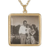 Custom Wedding Bouquet Sentimental Keepsake Gold Plated Necklace | Zazzle
