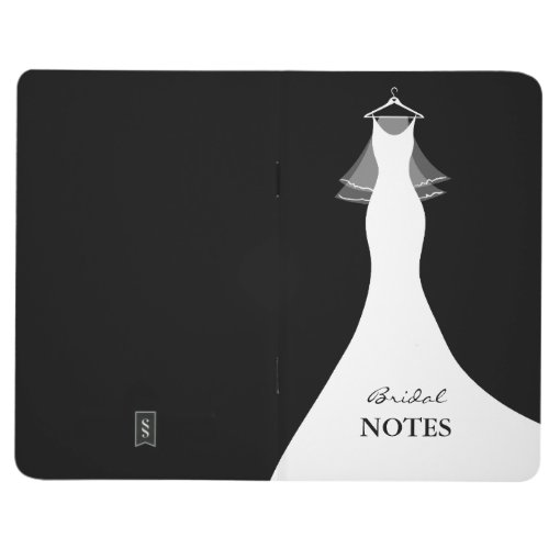 Custom wedding bride nuptial bridal notes journal | Zazzle