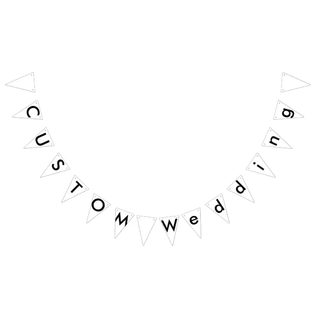 Custom Wedding Bunting Banner - Classic Triangle | Zazzle