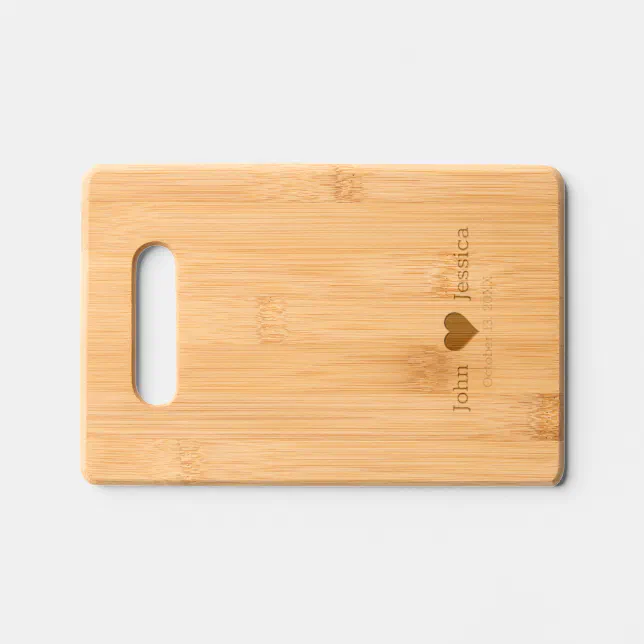 custom wedding couple love wood cutting board | Zazzle