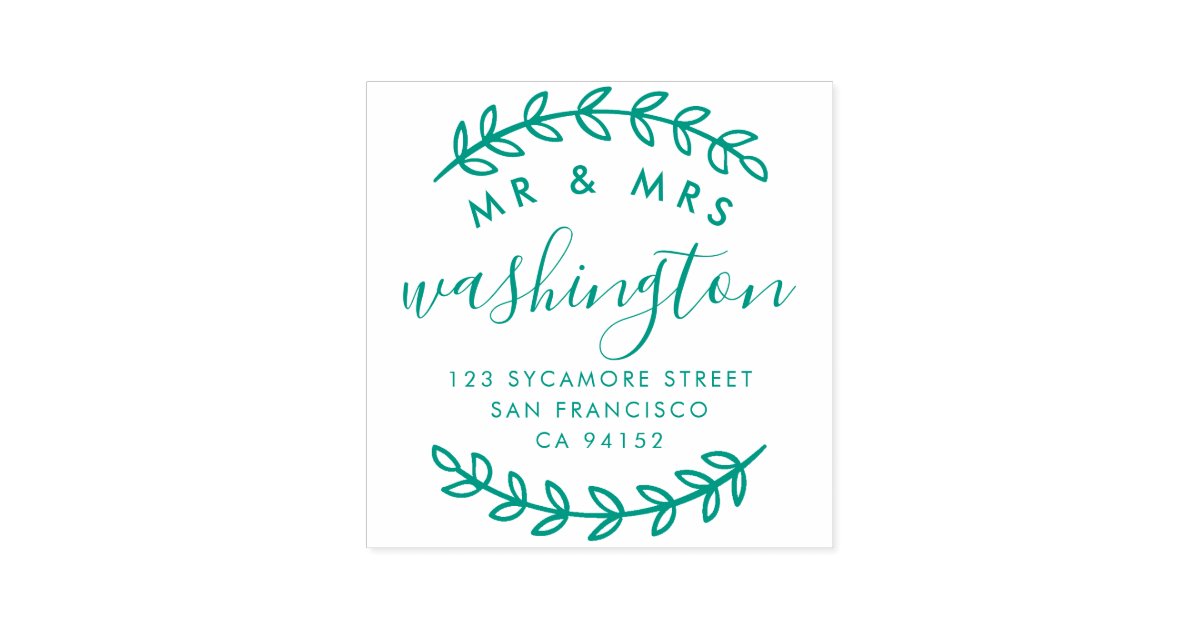 Custom Wedding | Future Mr & Mrs Return Address Self-inking Stamp | Zazzle