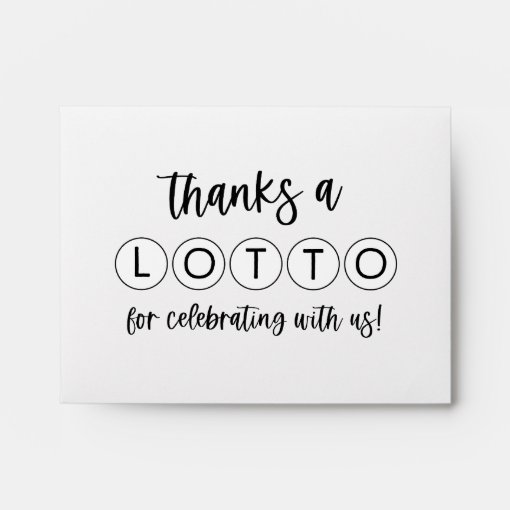 Custom Wedding Lottery Ticket Favor Envelope | Zazzle