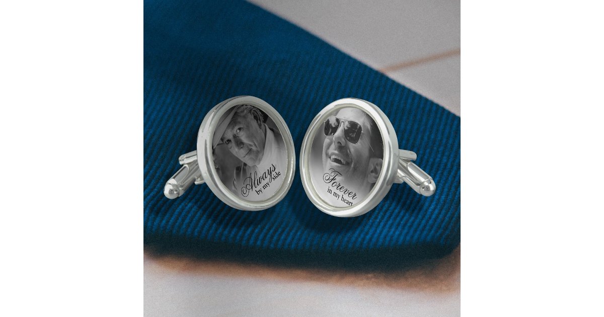 Custom Wedding Memorial Photo Cufflinks | Zazzle
