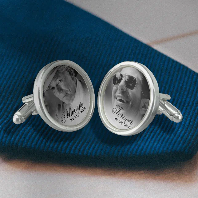Custom Wedding Memorial Photo Cufflinks | Zazzle