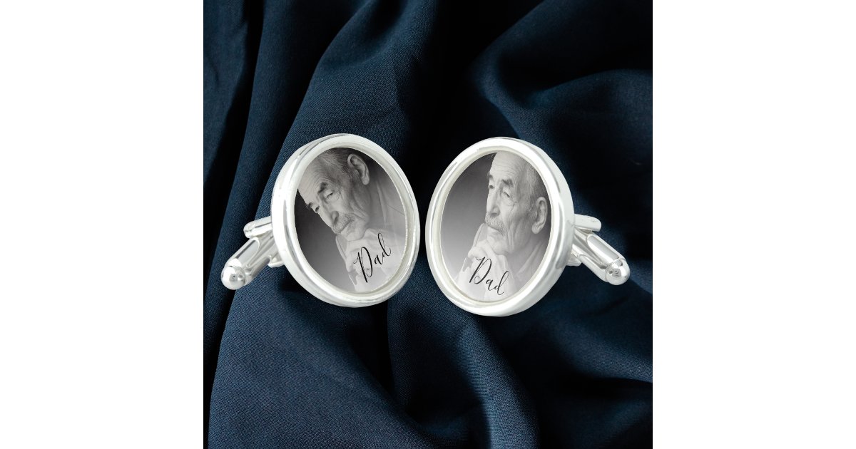 Custom Wedding Memorial Photo Father Cufflinks | Zazzle