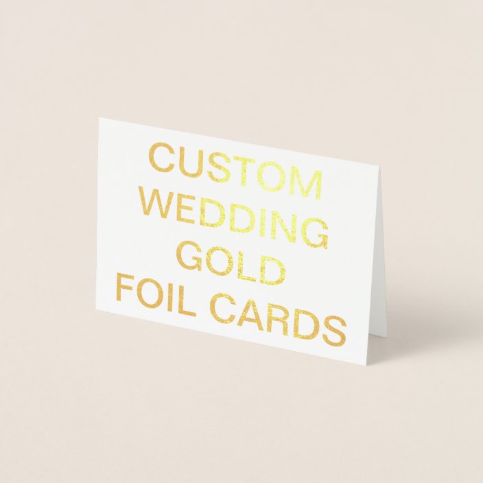 Custom Wedding Mini Personalized Gold Foil Card | Zazzle.com