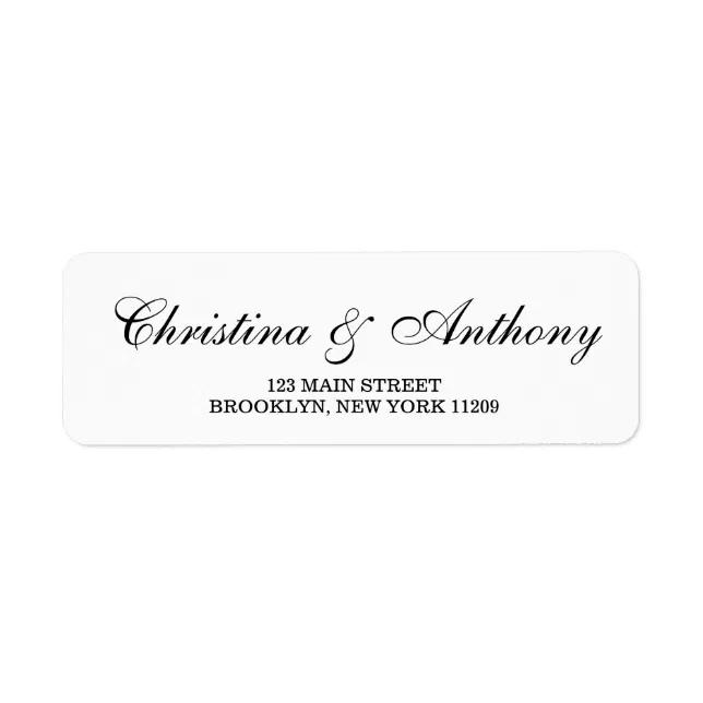Custom Wedding Monogram Return Address Labels | Zazzle