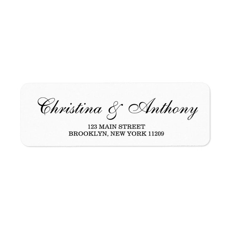Custom Wedding Monogram Return Address Labels | Zazzle