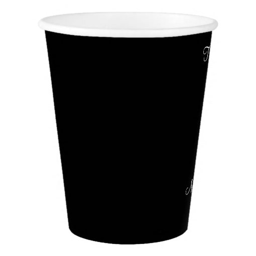 Custom wedding monogram vintage heart paper cups | Zazzle