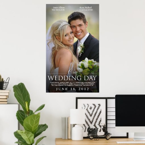 Custom Wedding Movie Poster Template | Zazzle