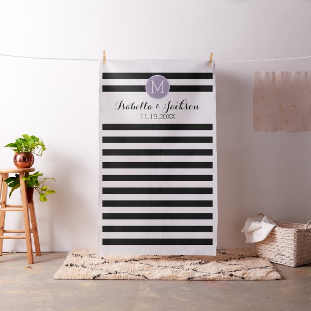 Custom Wedding Photo Backdrop Bride Groom Monogram | Zazzle