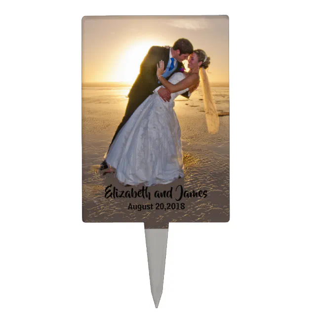 Custom Wedding Photo Cake Topper | Zazzle