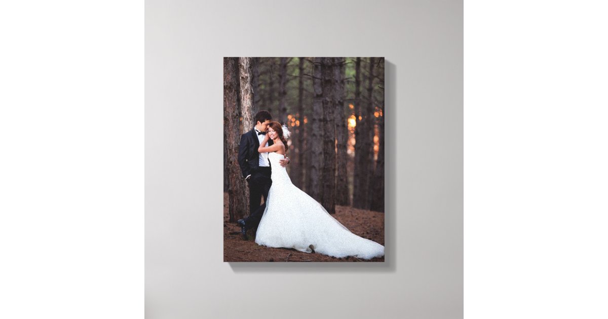 Custom Wedding Photo Canvas Art Print | Zazzle