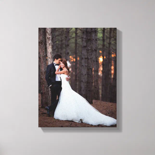 Custom Wedding Photo Canvas Art Print | Zazzle