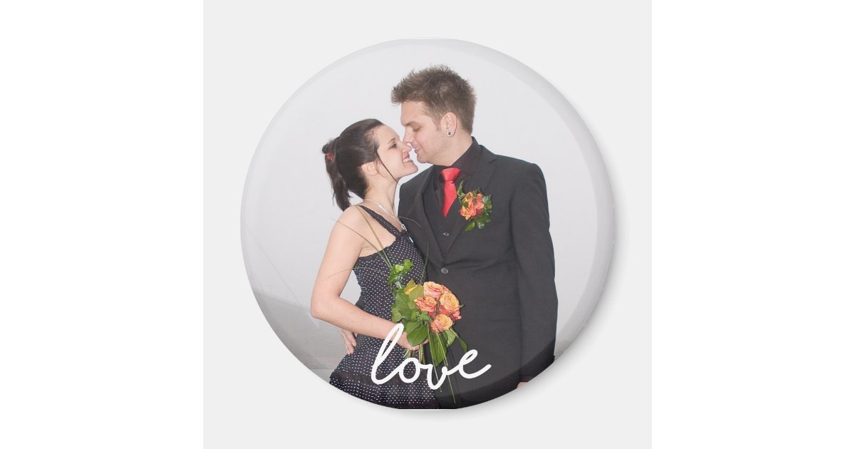Custom Wedding Photo Love Magnet | Zazzle