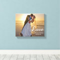 Custom Wedding Photo Love Name Canvas Print | Zazzle