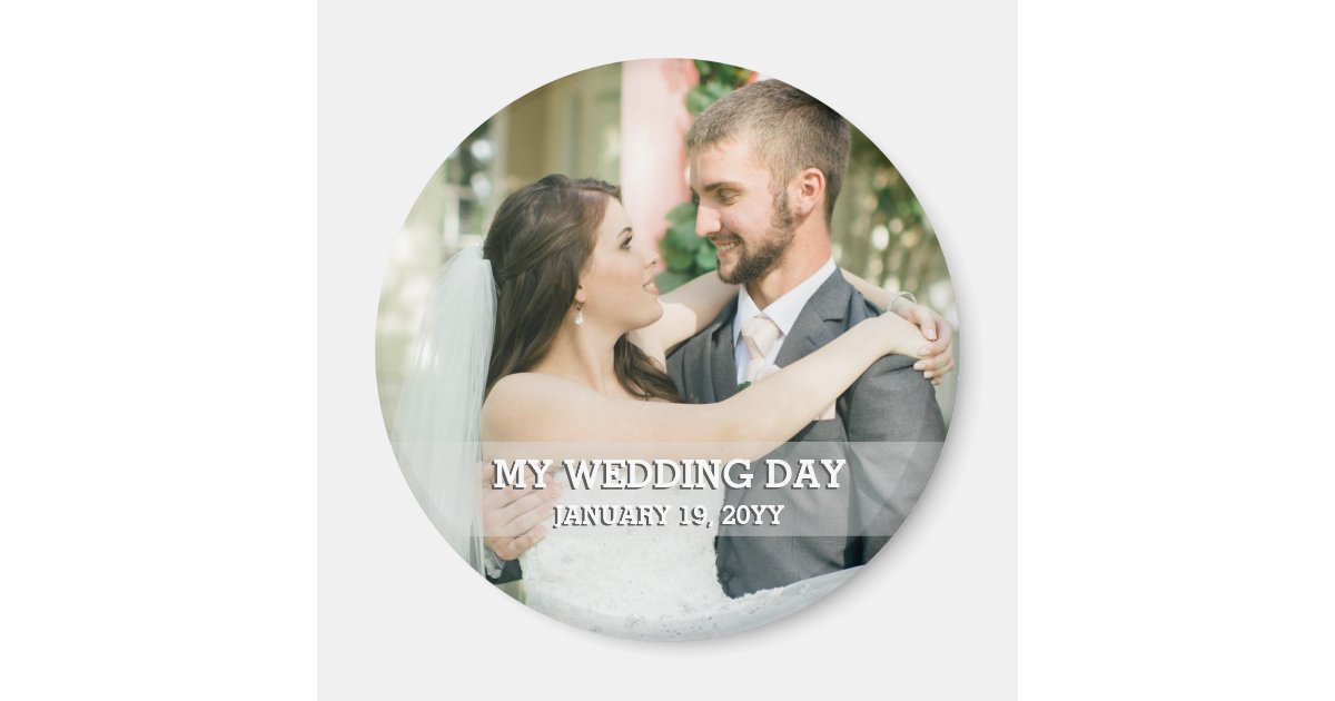 Custom WEDDING Photo Magnet | Zazzle