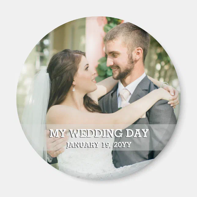 Custom WEDDING Photo Magnet | Zazzle