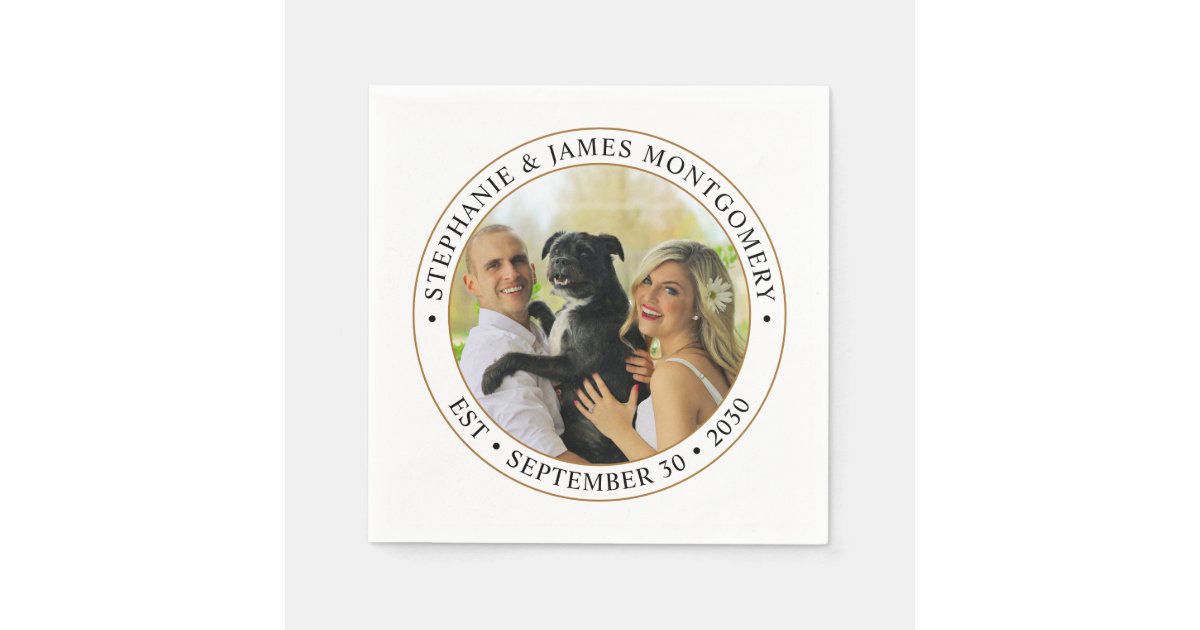 Custom Wedding Photo Napkins | Zazzle
