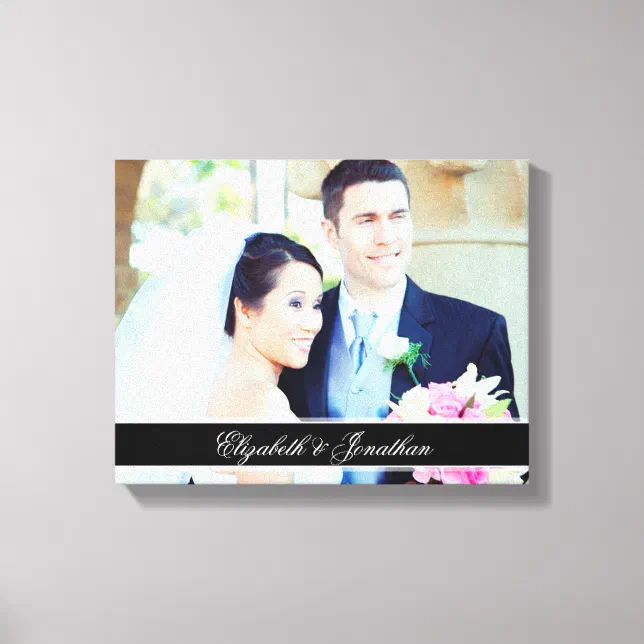Custom Wedding Photo Personalized Canvas Art | Zazzle
