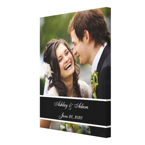 Custom Wedding Photo Personalized Keepsake Canvas Print | Zazzle