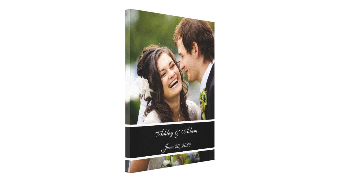 Custom Wedding Photo Personalized Keepsake Canvas Print | Zazzle