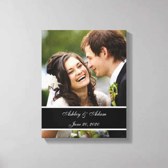 Custom Wedding Photo Personalized Keepsake Canvas Print | Zazzle