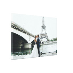 Custom Wedding Photo Real Canvas Print | Zazzle