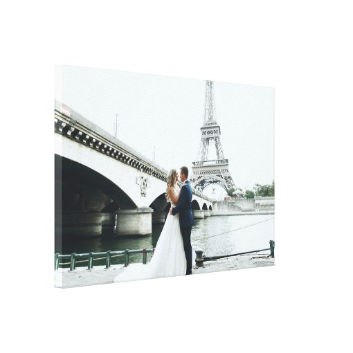 Custom Wedding Photo Real Canvas Print | Zazzle