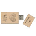 Custom wedding photo wood USB flash drive keepsake | Zazzle
