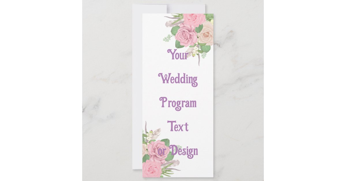 Custom Wedding Programs - Editable Template | Zazzle