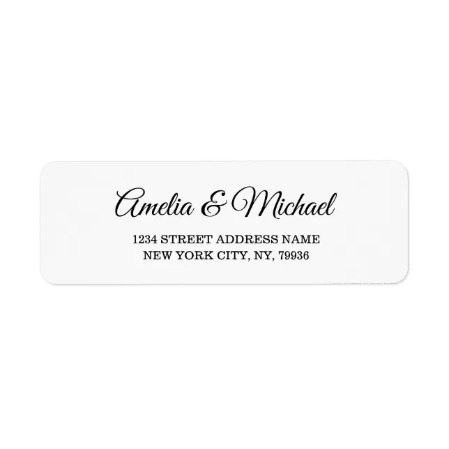 Custom Wedding Return Address Label | Zazzle