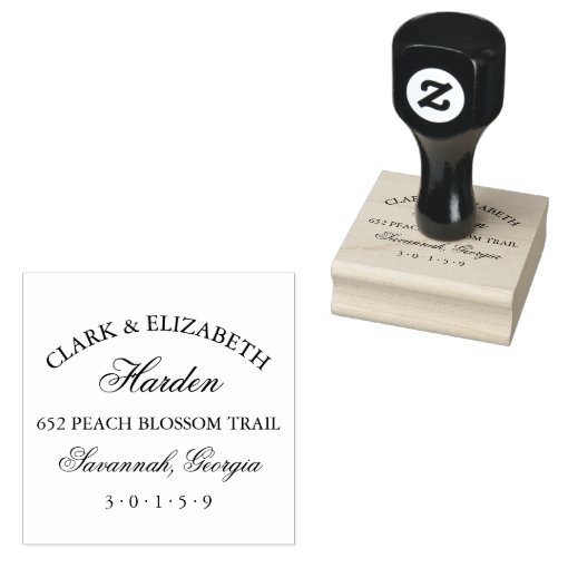 Custom Wedding Return Address Stamp | Zazzle