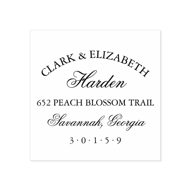 Custom Wedding Return Address Stamp | Zazzle