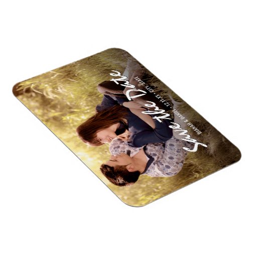 Custom Wedding Save The Date Photo Fridge Magnet | Zazzle