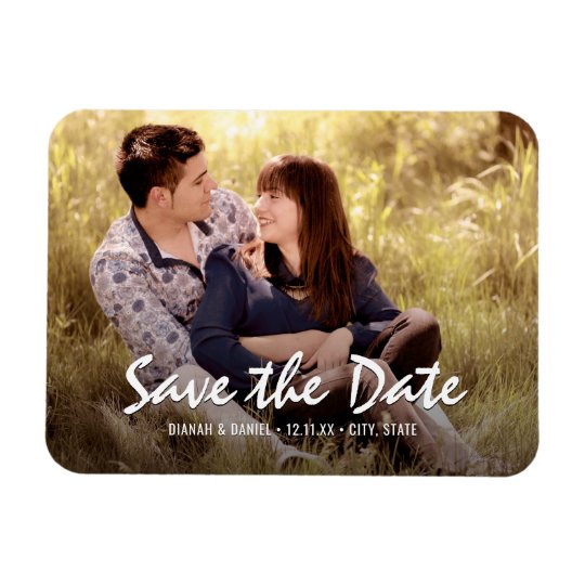 Custom Wedding Save The Date Photo Fridge Magnet | Zazzle.com