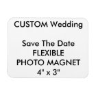 Custom Wedding Save The Date Photo Fridge Magnet | Zazzle