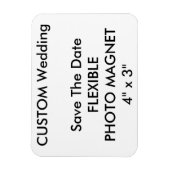 Custom Wedding Save The Date Photo Fridge Magnet | Zazzle