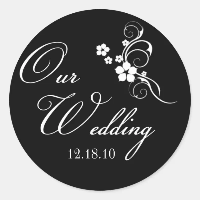 Custom Wedding Sticker | Zazzle