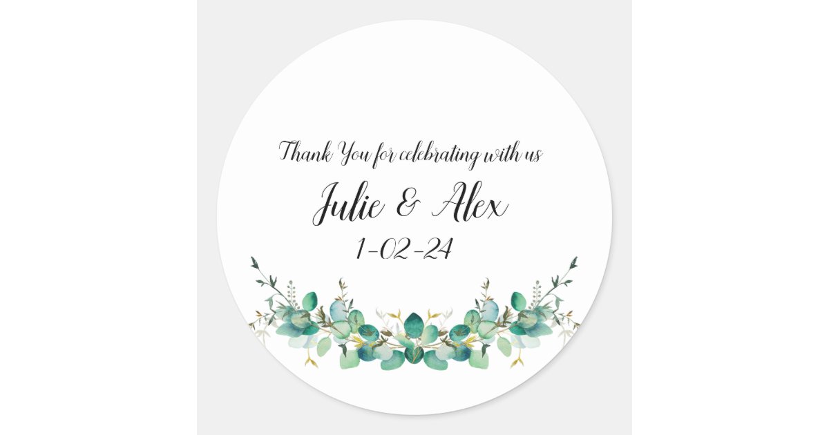 Custom Wedding Stickers | Zazzle