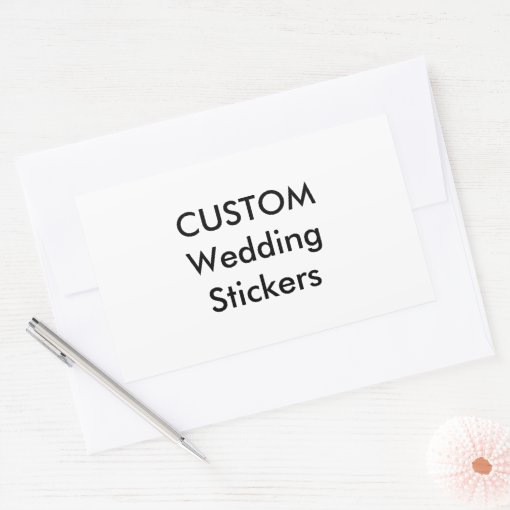 Custom Wedding Stickers RECTANGLE GLOSSY (4 pk.) | Zazzle