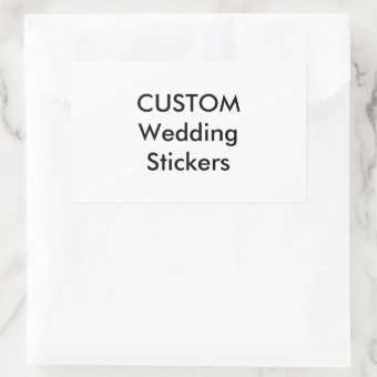Custom Wedding Stickers RECTANGLE GLOSSY (4 pk.) | Zazzle