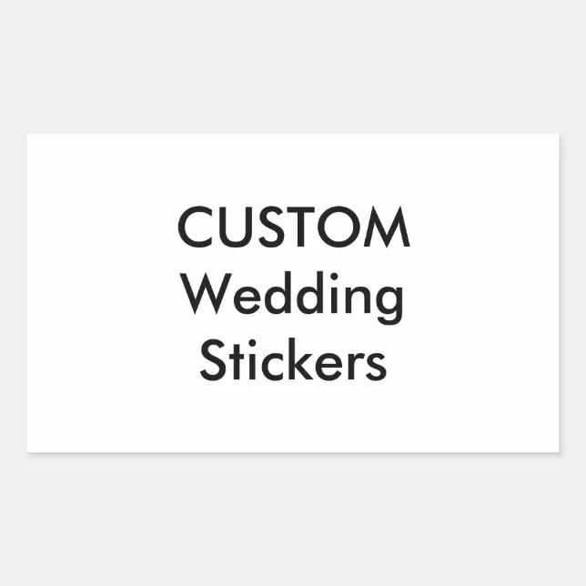 Custom Wedding Stickers RECTANGLE GLOSSY (4 pk.) | Zazzle