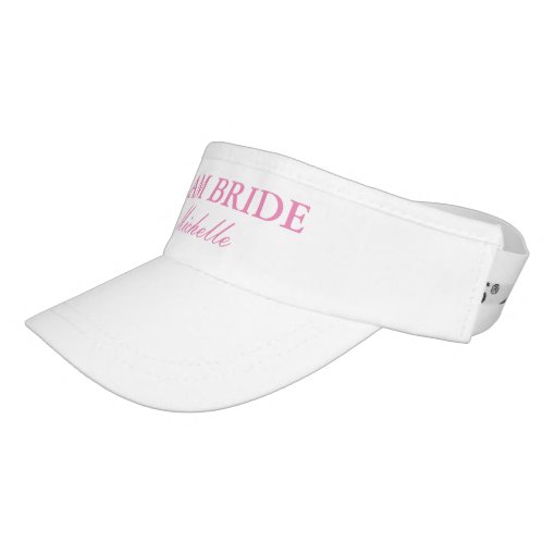 Custom wedding sun visor cap hats for team bride | Zazzle