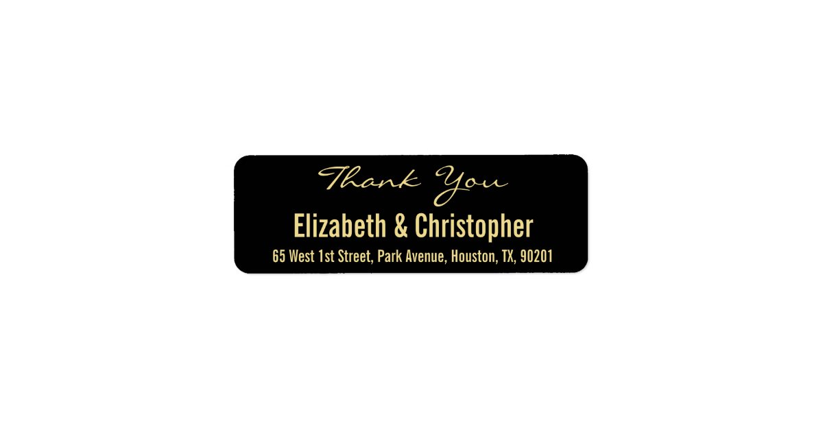 Custom Wedding Thank You Return Address Label | Zazzle