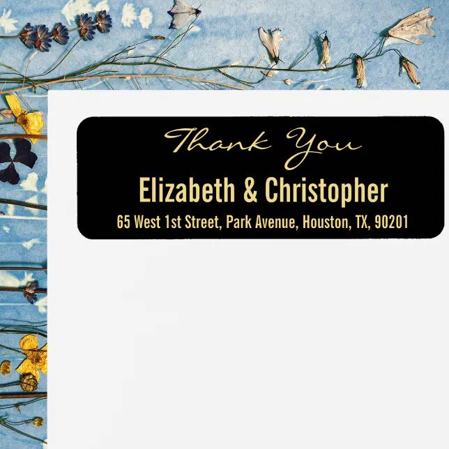 Custom Wedding Thank You Return Address Label | Zazzle
