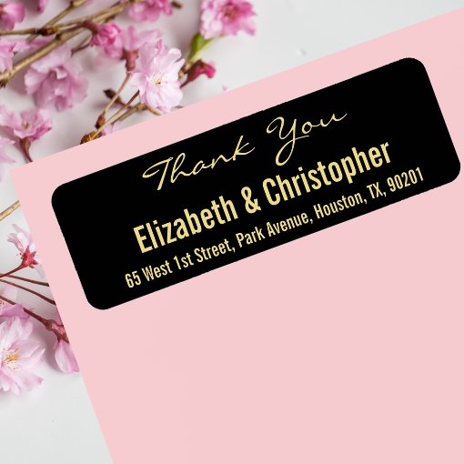 Custom Wedding Thank You Return Address Label | Zazzle